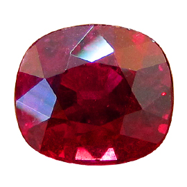 4.08 ct Cushion Cut Ruby : Vivid Red