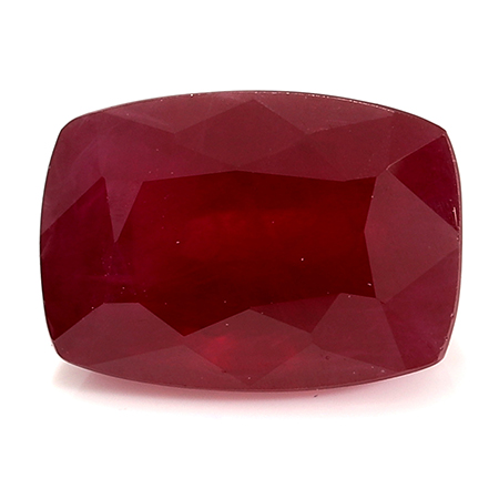 1.21 ct Cushion Cut Ruby : Darkish Red